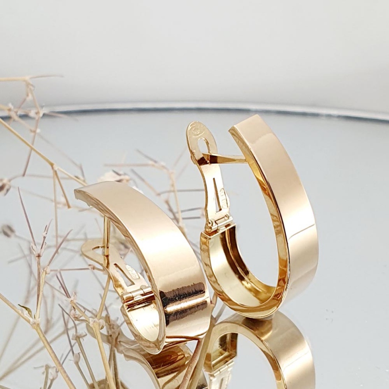 PENDIENTES ORO 18 KT. TIPO AROS PLANOS - Joyerias Vergara