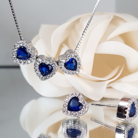 COLLAR ALL MY LOVE AZUL NOMINATION - Joyerias Vergara